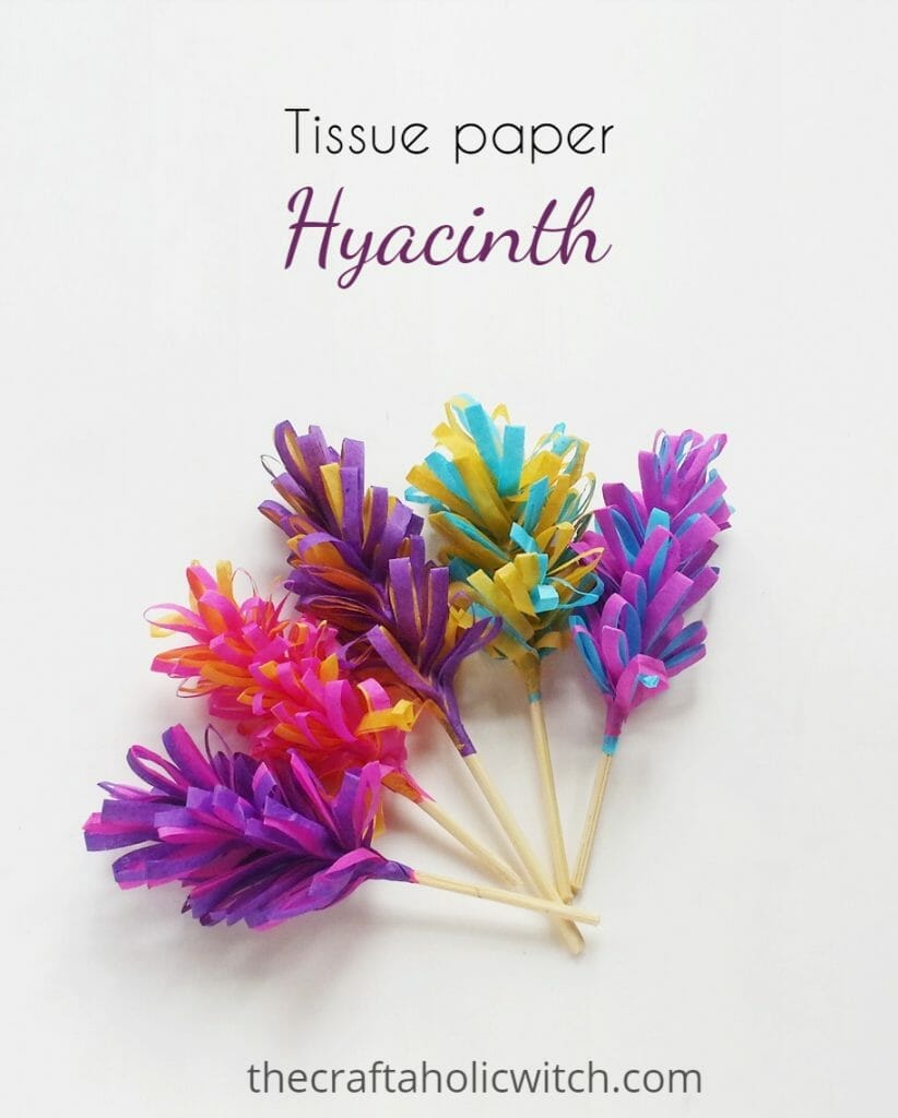 DIY Tissue Paper Hyacinth | The Craftaholic Witch