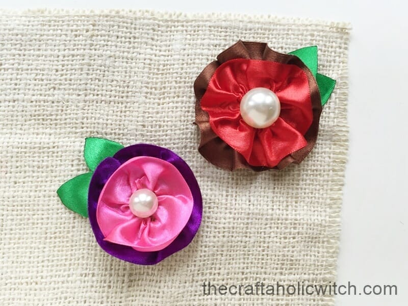 DIY Ribbon Flowers (Easy 5 Steps Tutorial) | The Craftaholic Witch