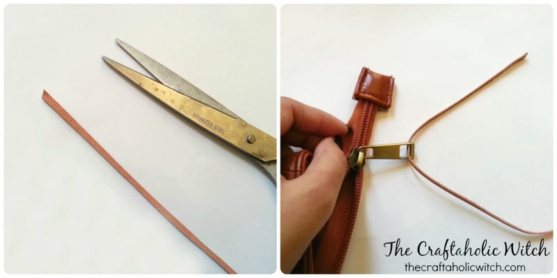 DIY Leather Zipper Extensions | The Craftaholic Witch