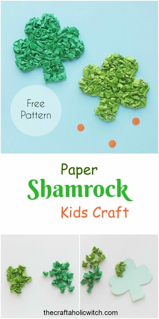 Paper Shamrock - St. Patrick's Day Craft | The Craftaholic Witch