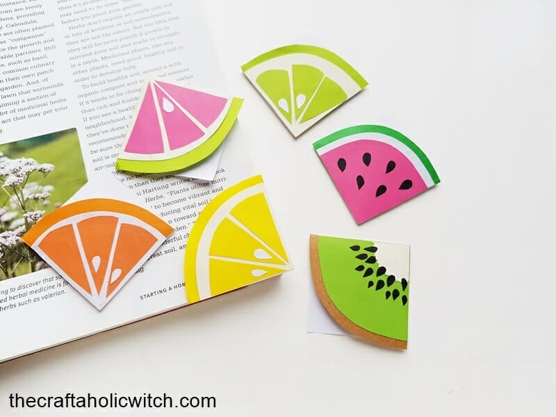 DIY Fruit Bookmarks (Summer Craft) | The Craftaholic Witch