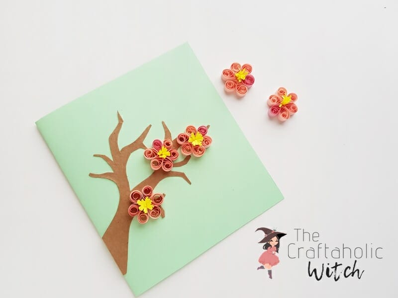 Quilled Cherry Blossoms | The Craftaholic Witch