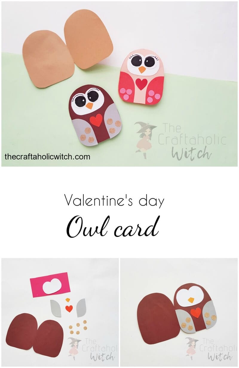 DIY Cute Owl Valentine Card (With Free Printable Template) | The ...
