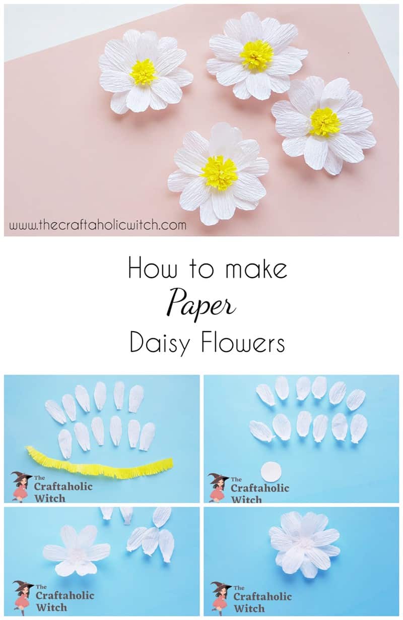 How to Make Paper Daisy Flowers (Free Printable Template)