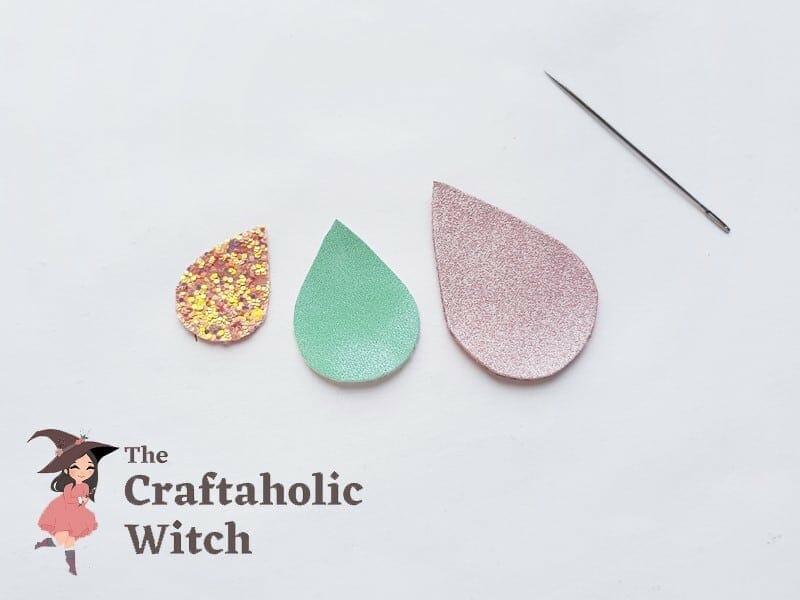 How to Make Leather Earrings (Teardrop Style) +Free Template