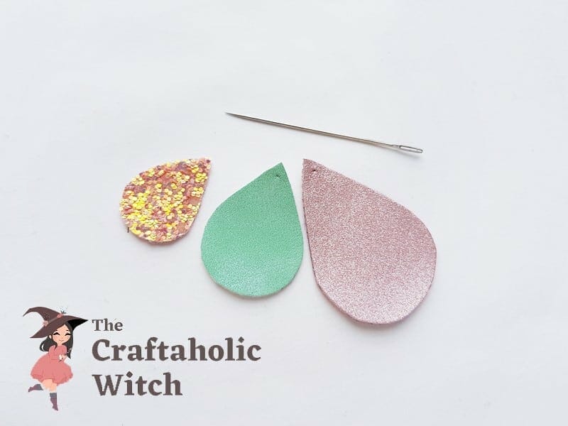 How to Make Leather Earrings (Teardrop Style) +Free Template