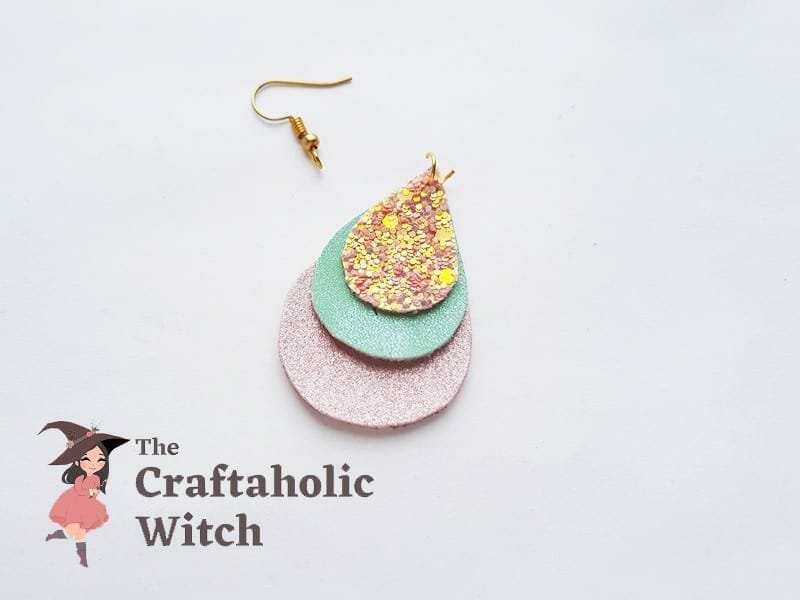 How to Make Leather Earrings (Teardrop Style) +Free Template