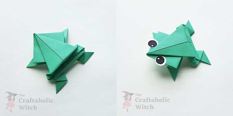 2 Ways of Making Jumping Origami Frog (Instructions + Video)