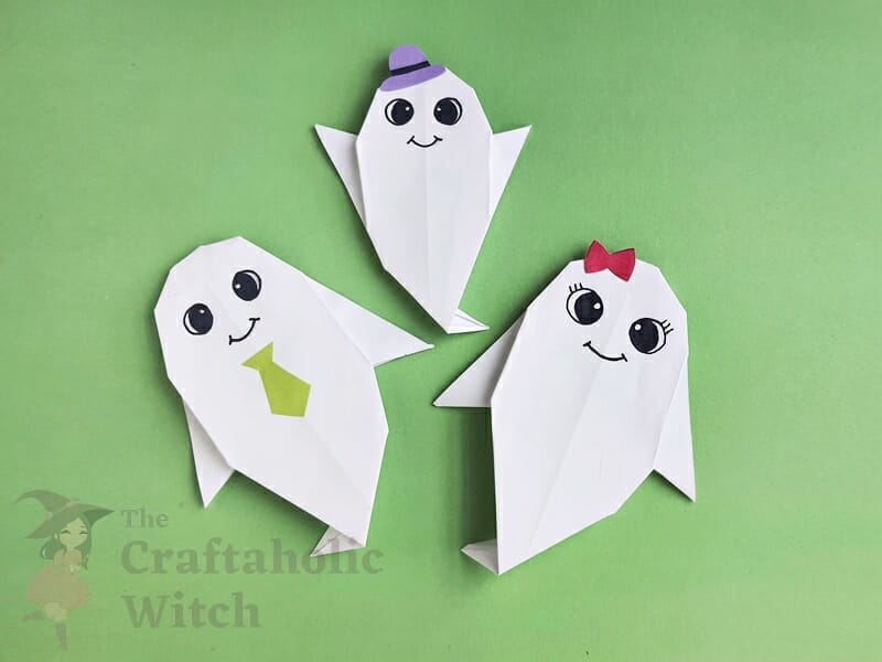 How to Make Easy Origami Ghost (Folding Instruction + Video)