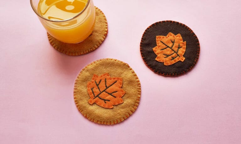 How to Make Beautiful Felt Coasters at Home (+Free Template) | The ...