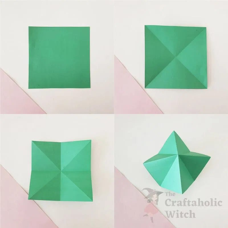 How to Make Origami Christmas Trees (Instructions + Video)
