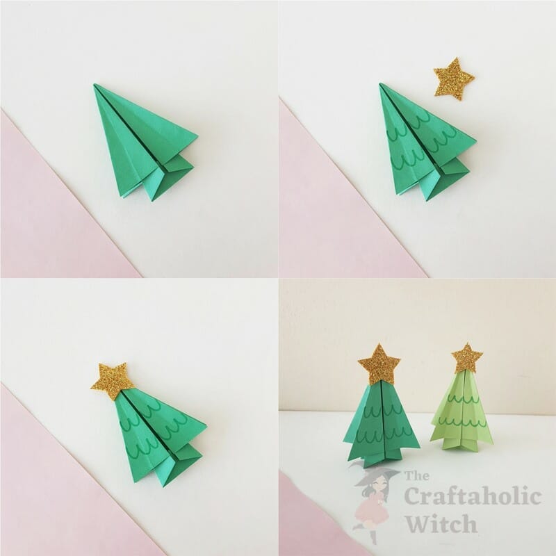 How to Make Origami Christmas Trees (Instructions + Video)