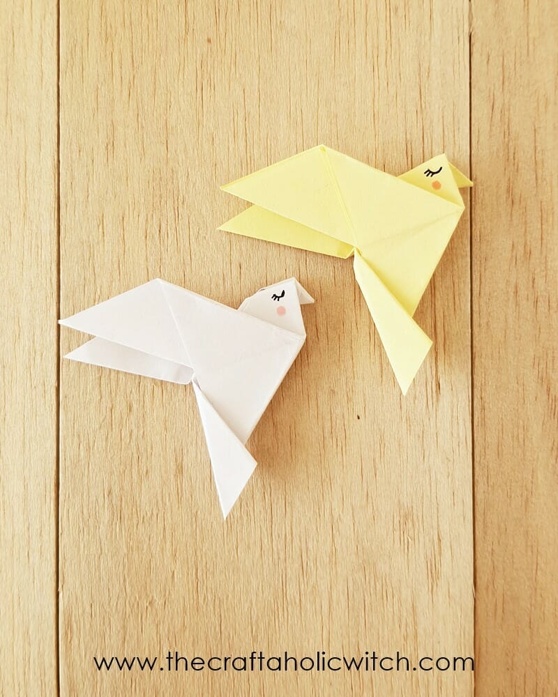 How to Make Origami Dove/Pigeon Birds (Instructions + Video)