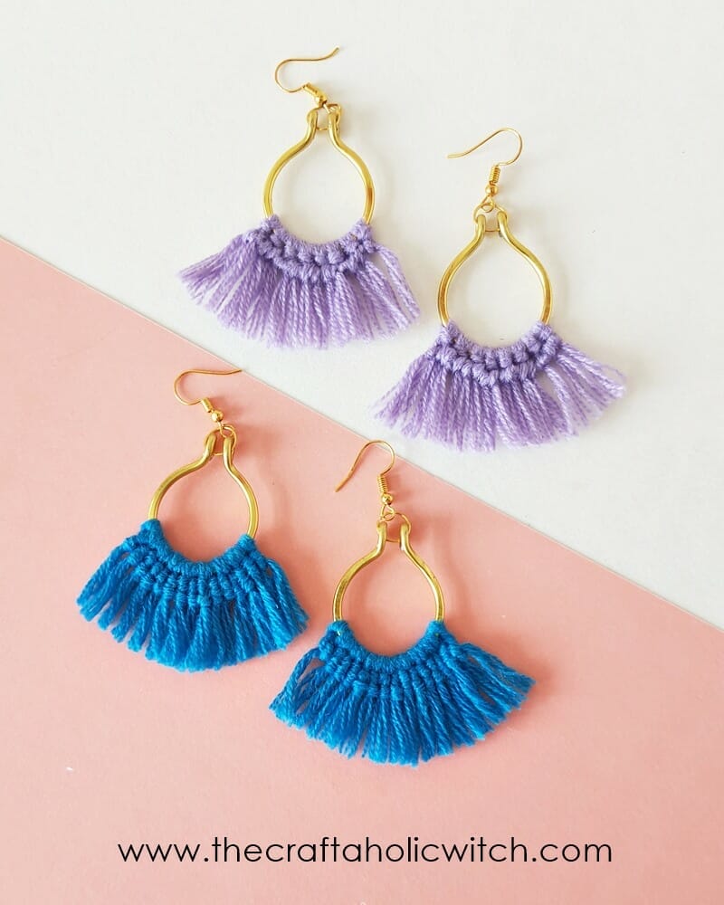 How to Make Macrame Earrings (Free Pattern) + Video Tutorial