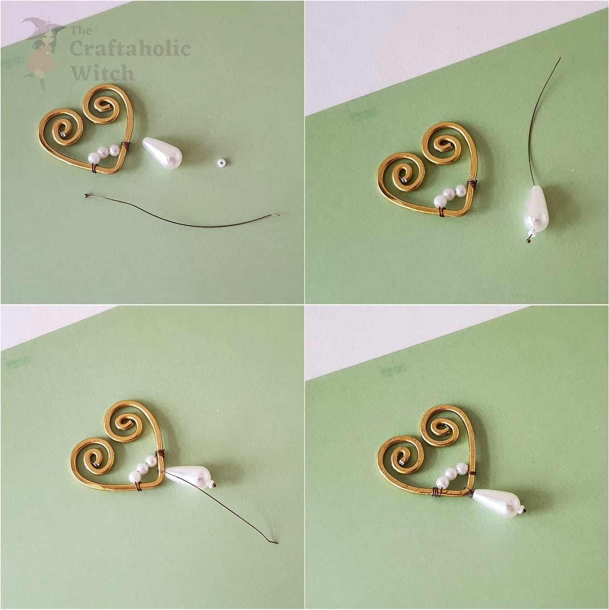 How to Make a Heart Necklace with Wire for Beginners + Video