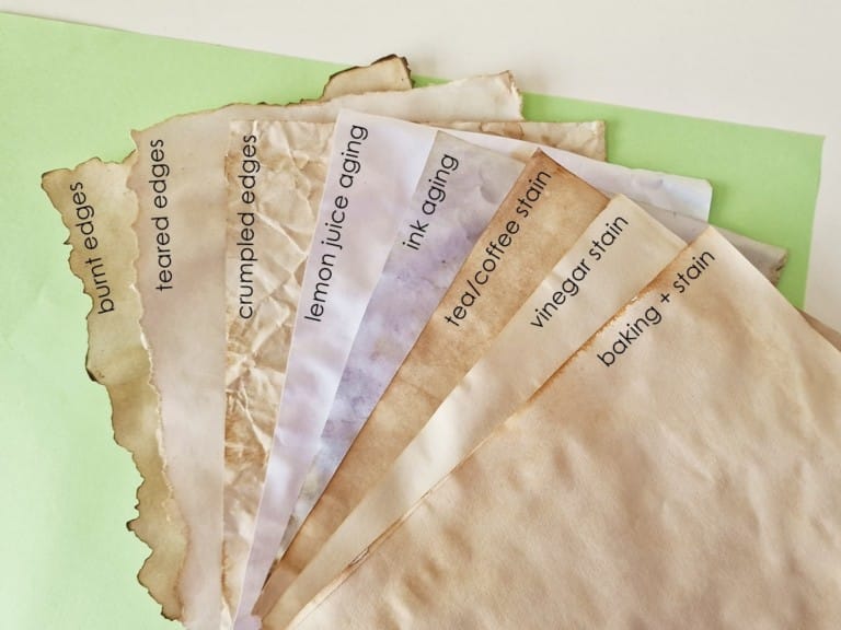 5 Methods to Make Paper Look Old (8 Distinct Aging Effects)
